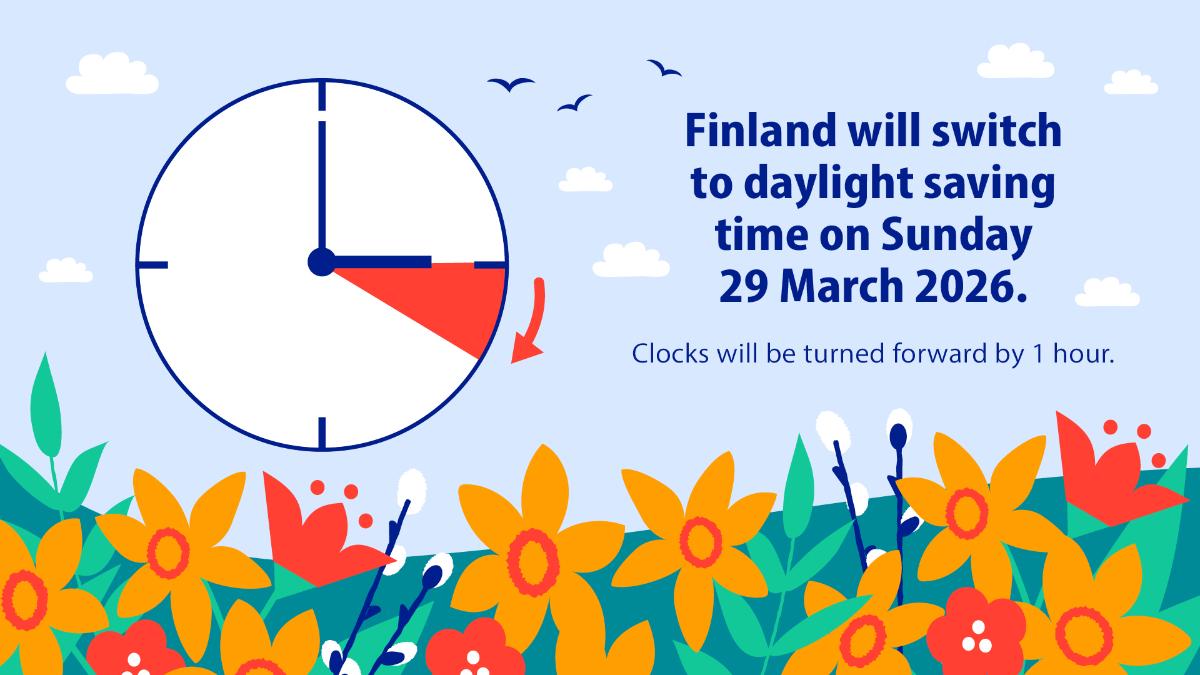 Clocks go forward as summer time begins on Sunday 29 March - Finnish ...